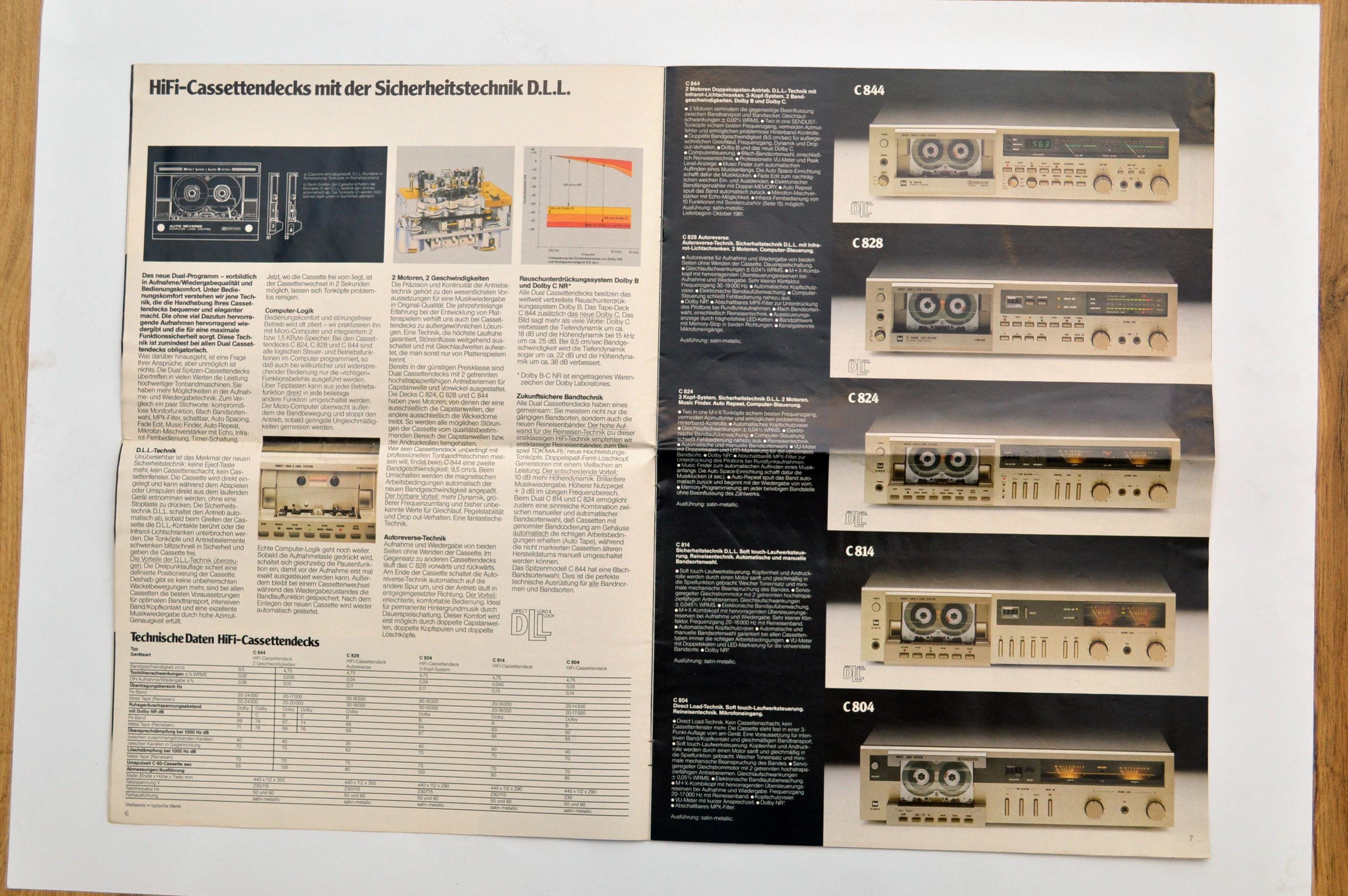 Vintage DUAL Hi-fi German CATALOGUE 1981/82 Audio Entertainment - Etsy