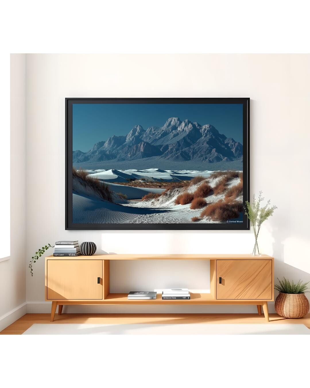 White Sands Desert 8K Landscape Print – Minimalist Fine Art of Dunes ...