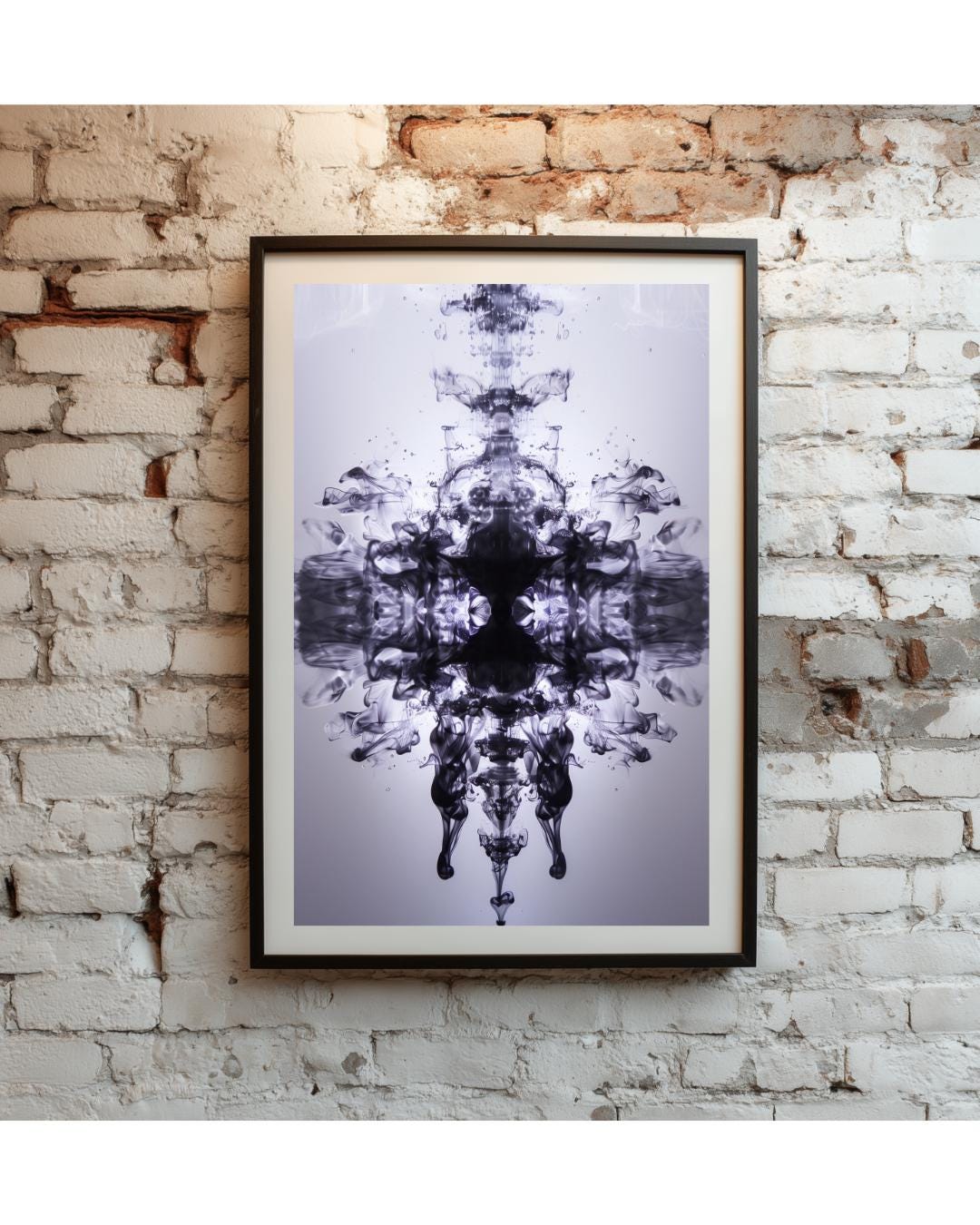 Surreal Spine-inspired Abstract Ink Art Print – Monochrome Smoke ...