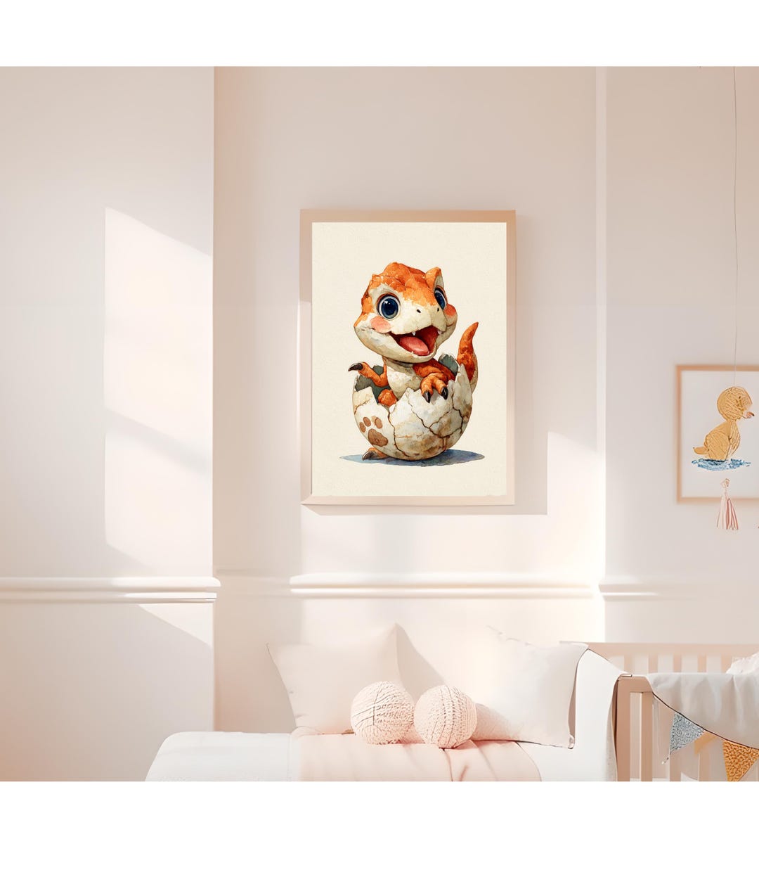 Baby T-rex Hatchling Art Print – Dinosaur Nursery Decor (digital ...