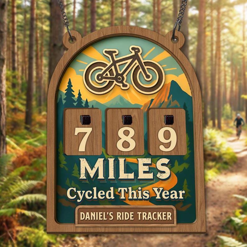 Personalized Vintage Cycling Mikes This Year Tracker Sign, Cycling ...