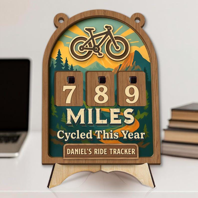 Personalized Vintage Cycling Mikes This Year Tracker Sign, Cycling ...