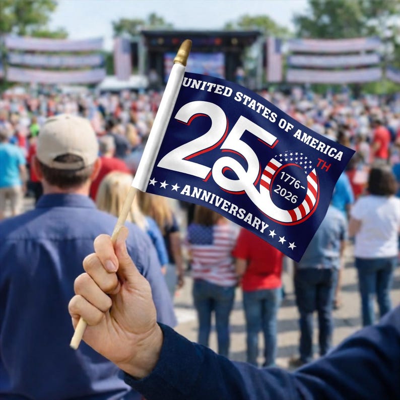 250th Anniversary America Hand Flag, 250 Years USA Independence Day ...