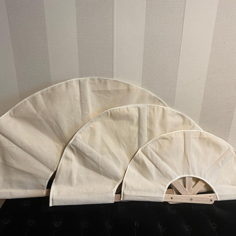 Wood and Cotton Hand Fan - Etsy