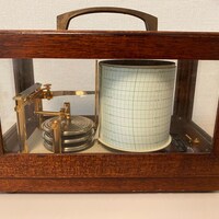 An Attractive 1950s Small German Banjo Barometer - Tested - Accurate ...