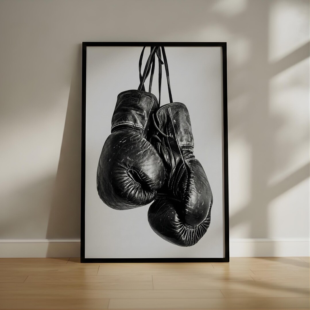 Hanging Boxing Gloves Poster | Timeless Fight Discipline Wall Art ...