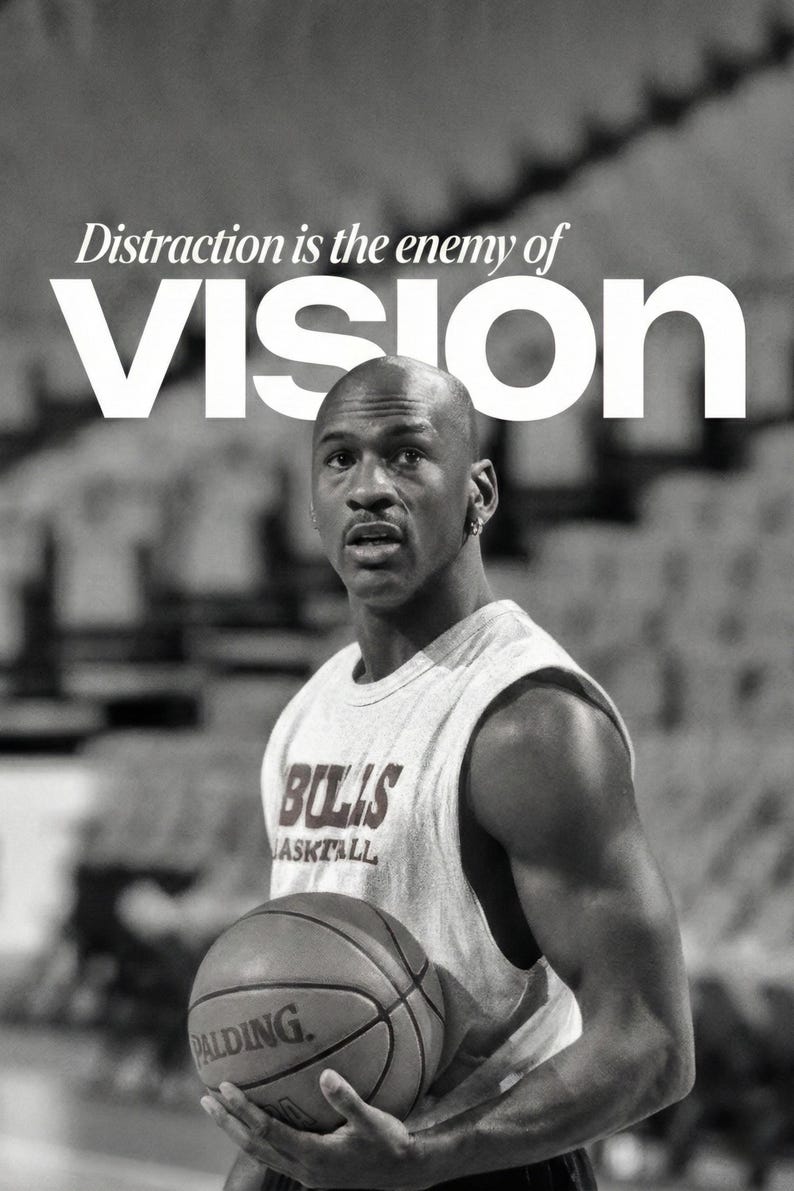 Michael Jordan Vision Poster | Motivational Basketball Wall Art ...