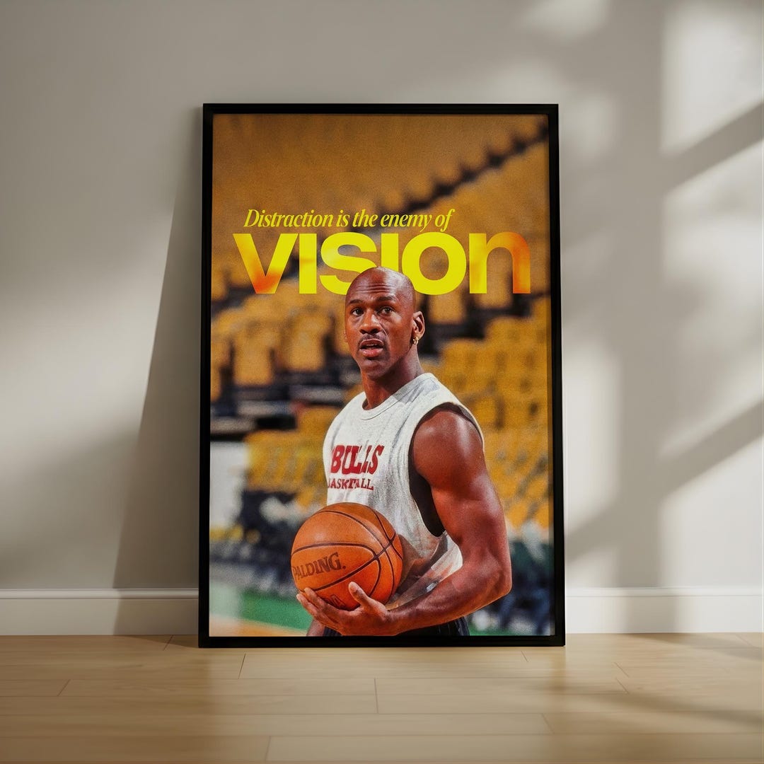 Michael Jordan Vision Poster | Motivational Basketball Wall Art ...