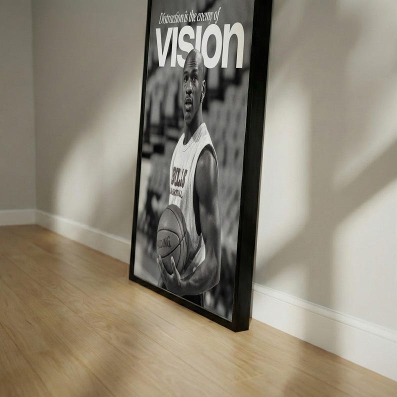 Michael Jordan Vision Poster | Motivational Basketball Wall Art ...