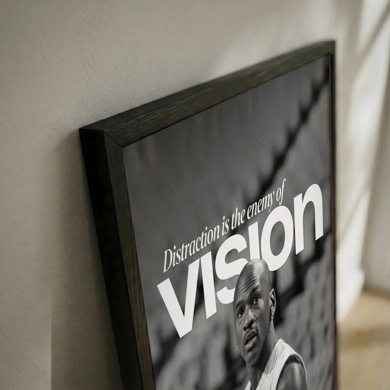 Michael Jordan Vision Poster | Motivational Basketball Wall Art ...