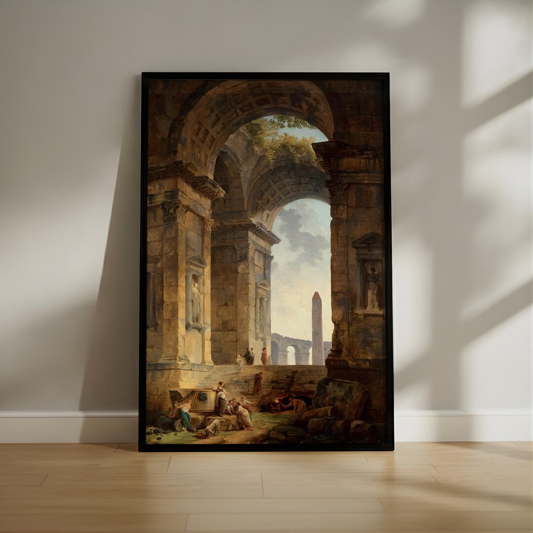 Ancient Roman Ruins Print | Neoclassical Grand Tour Landscape - Etsy