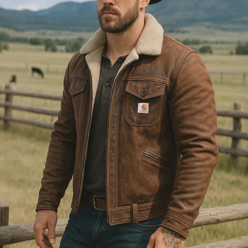 Carhartt Vintage Suede Jacket - Etsy