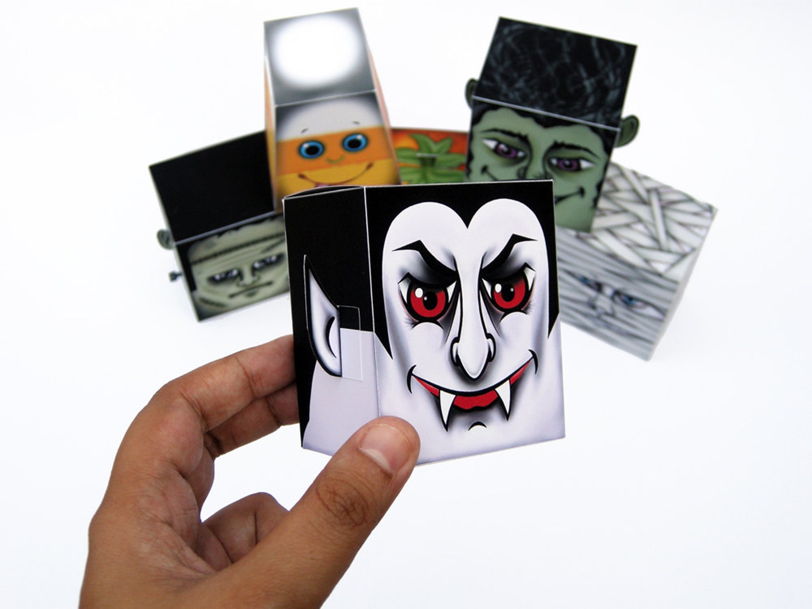 Halloween Printable Candy Box DIY Paper Vampire Box - Etsy