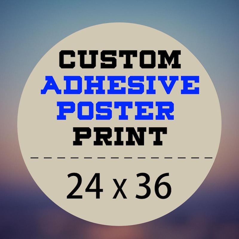 Custom Adhesive Posters - Etsy