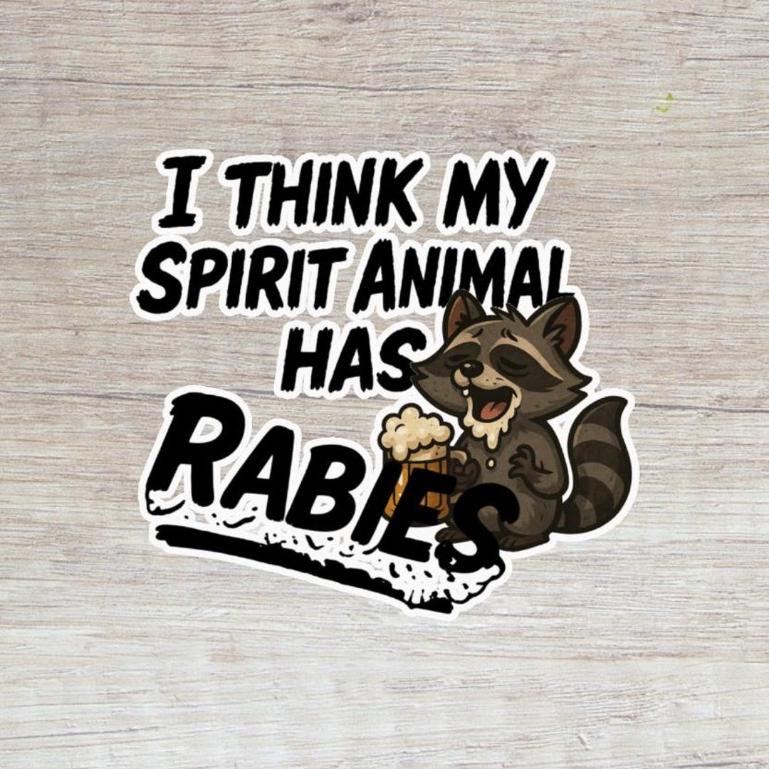 Raccoon Stickers, Rabies Stickers, Funny Stickers, Sarcasm Stickers ...
