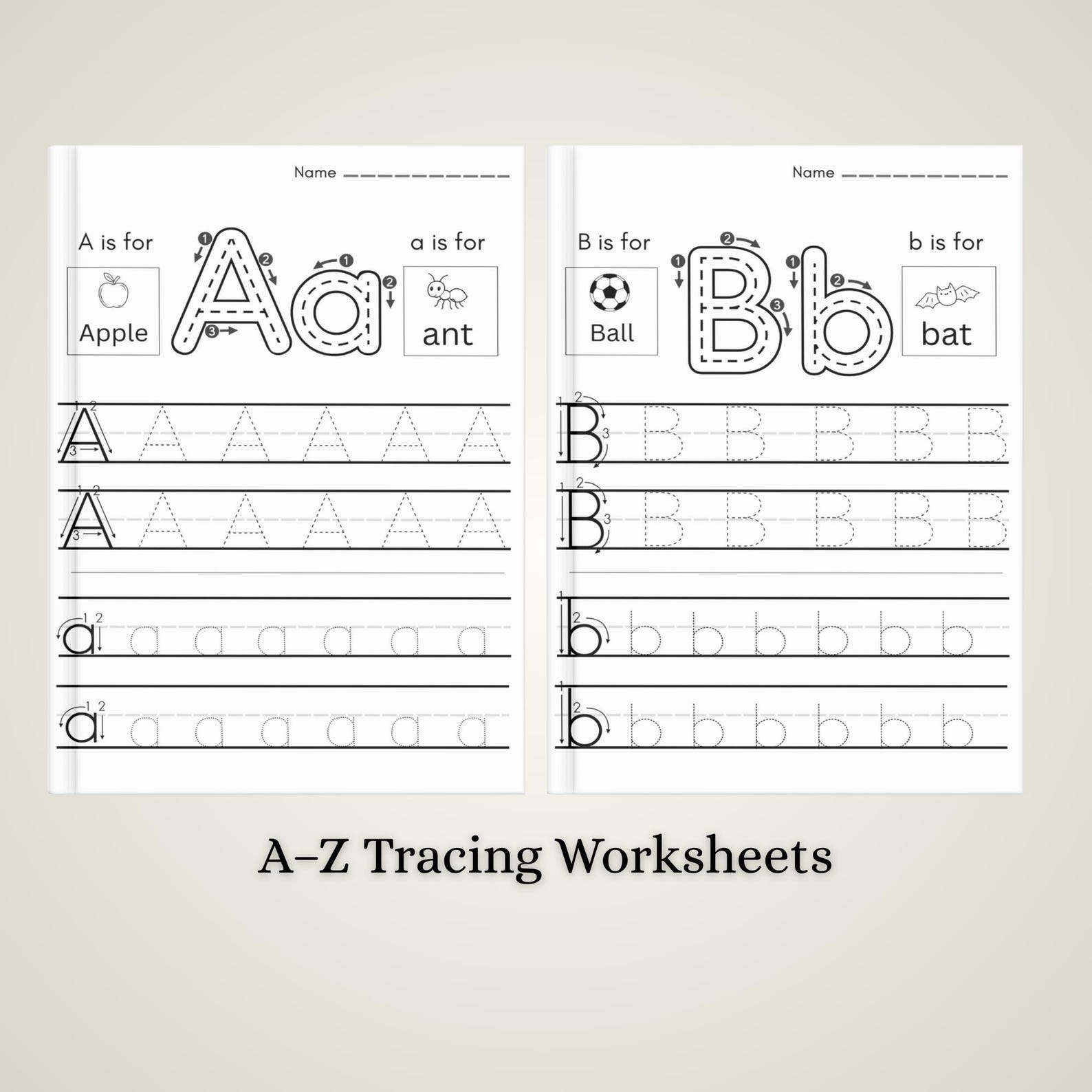 Alphabet Tracing Worksheets | 26 Printable Letter Practice Pages for ...