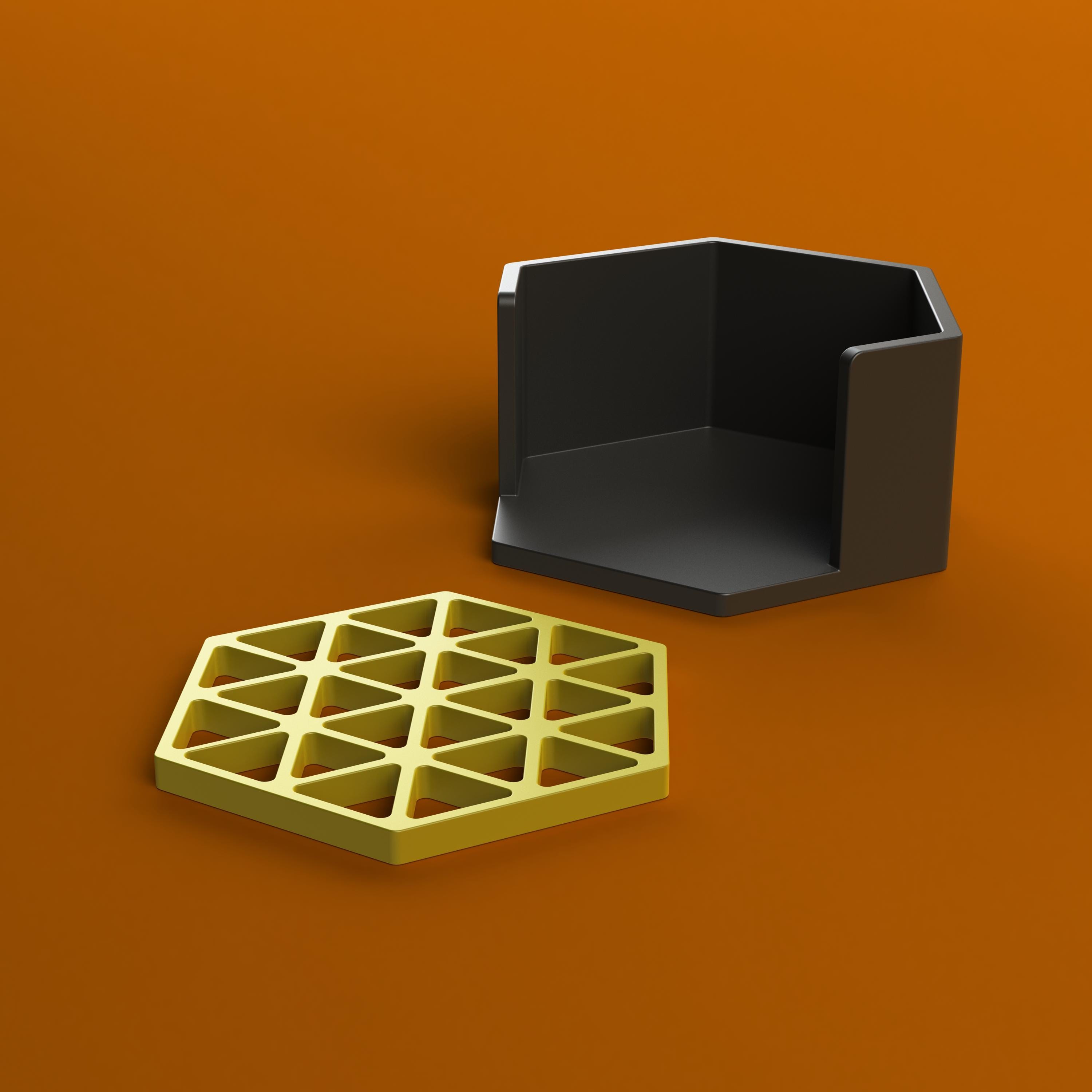 3D Printed Coaster STL File Set Modern Drink Coaster for Mugs & Glasses ...