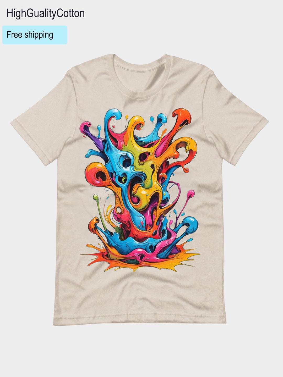 Surrealist Colored T-shirt,surrealist Artistic Shirt,abstract Clothing ...
