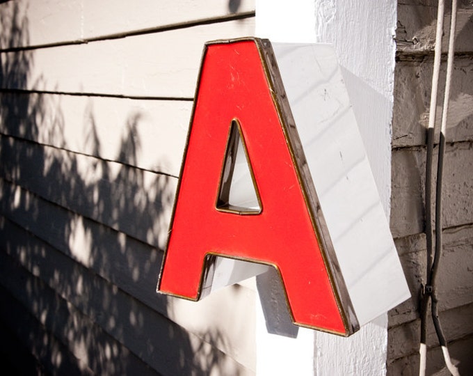 Small Vintage Metal Sign Letter Capital A - Etsy