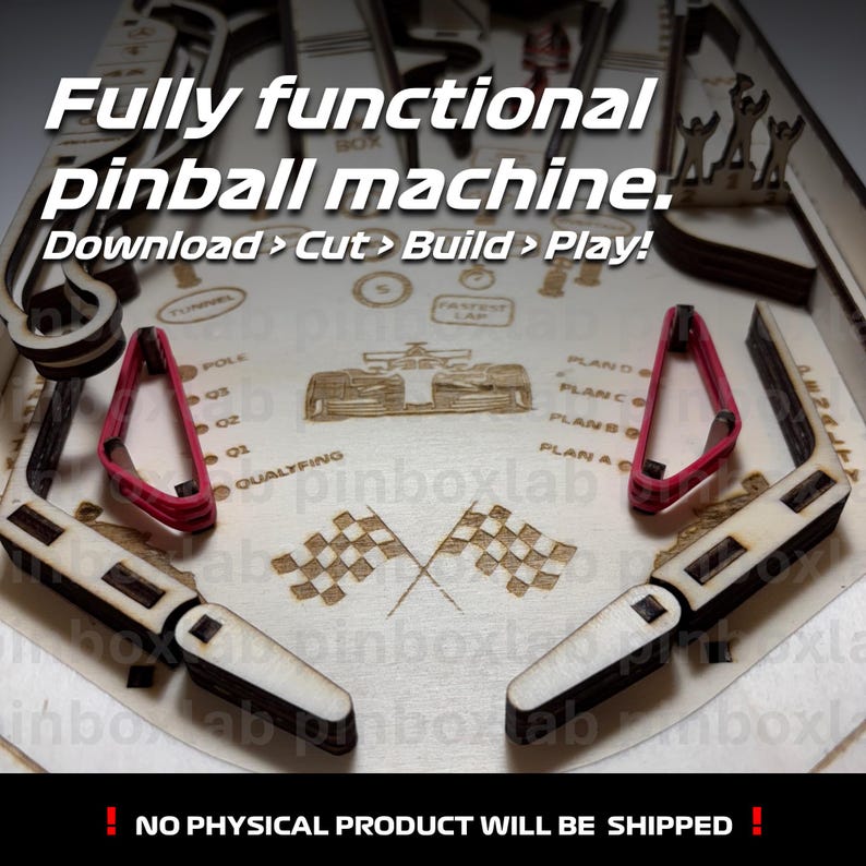 Formula 1 Pinball | Laser Cut Pinball Plans – Wooden Tabletop Pinball ...