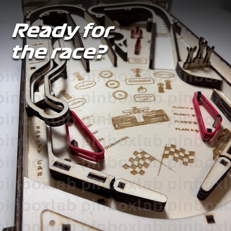 Formula 1 Pinball | Laser Cut Pinball Plans – Wooden Tabletop Pinball ...