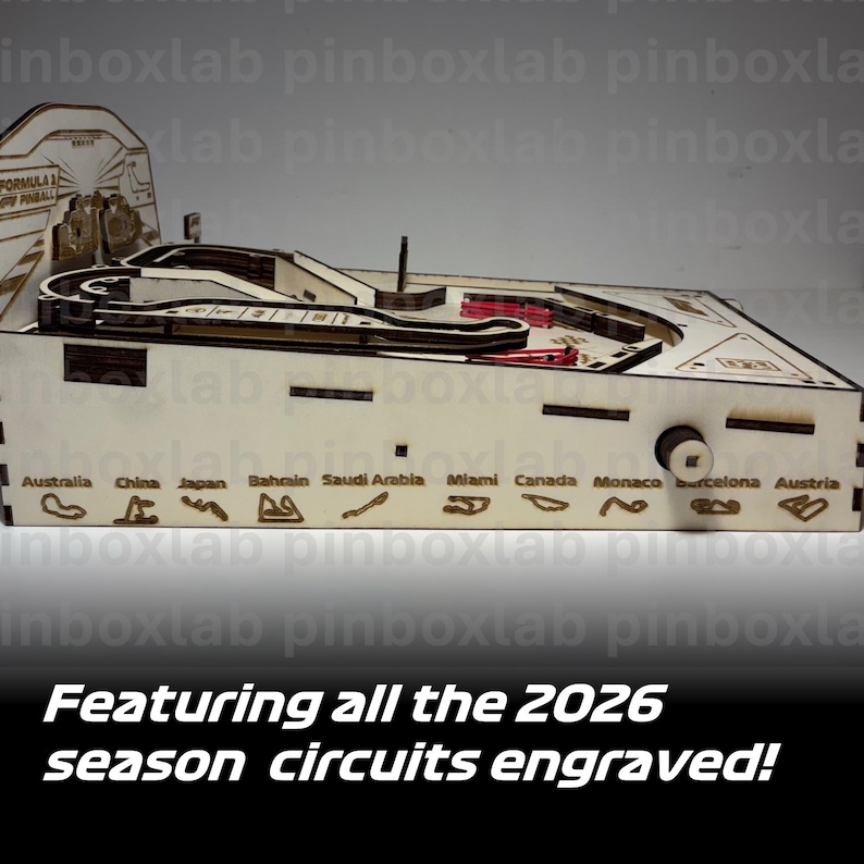 Formula 1 Pinball | Laser Cut Pinball Plans – Wooden Tabletop Pinball ...