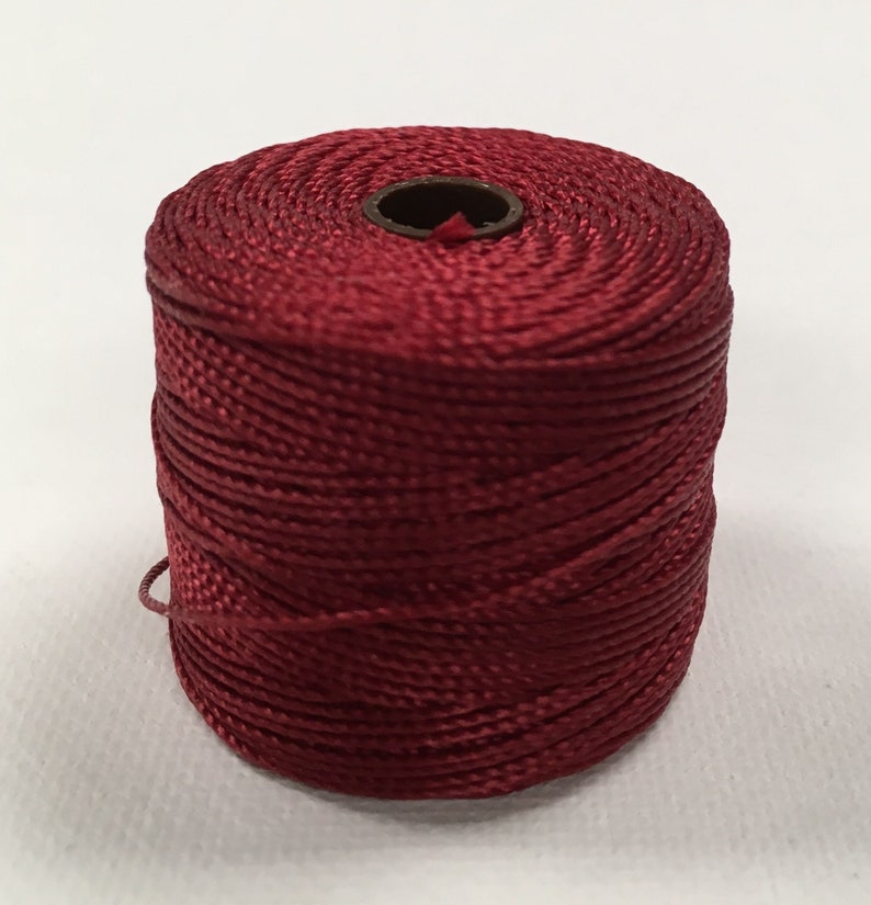 S-lon TEX210 Dark Red Nylon Bead Cord 77 Yard - Etsy