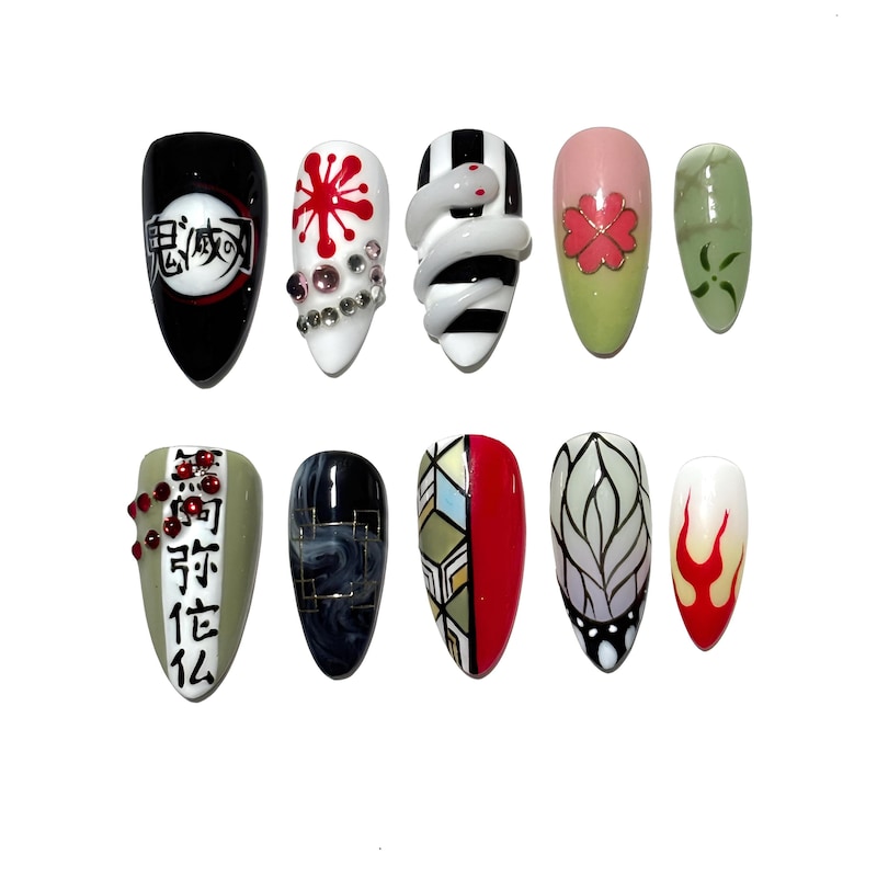 Anime. Press on Nails - Etsy