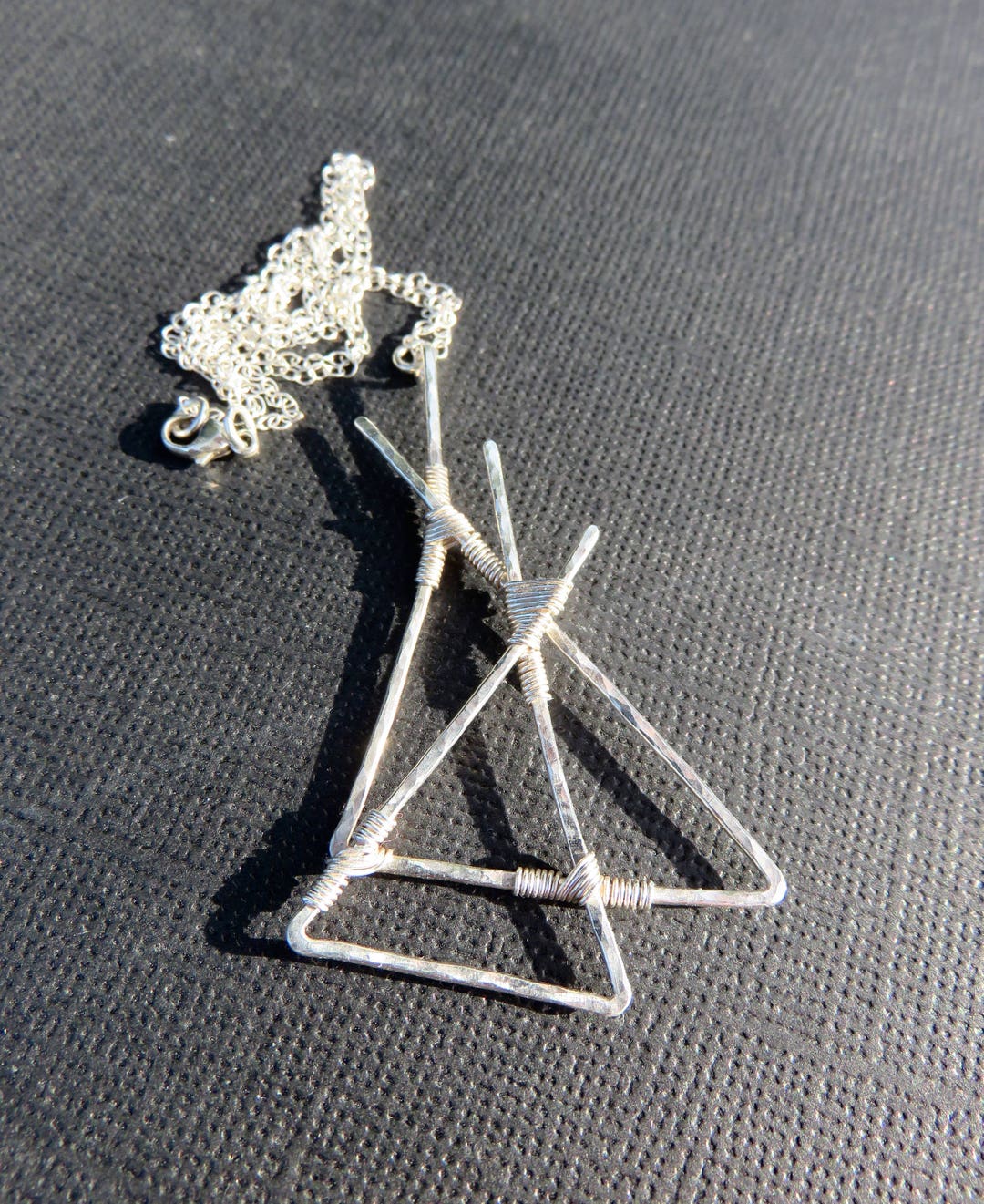 Artisan Made Abstract Sterling Silver Wirework Necklace, Modern ...