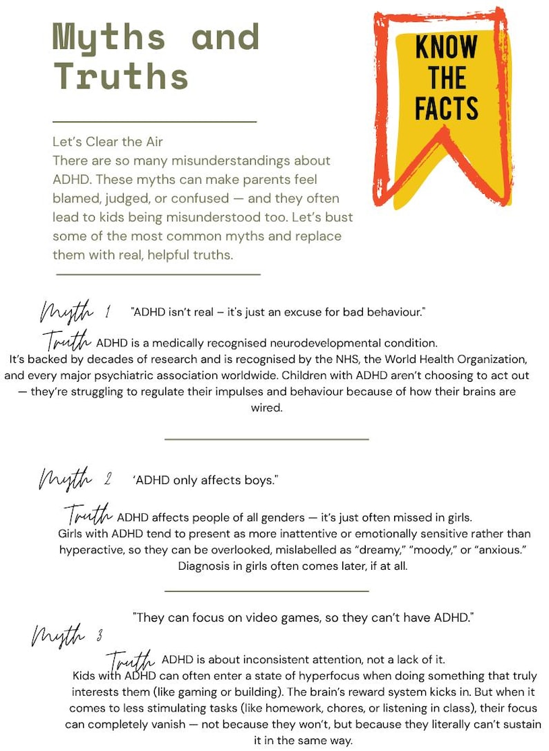 ADHD Parent Support Guide I Digital Download for Helping Children With ADHD - Etsy