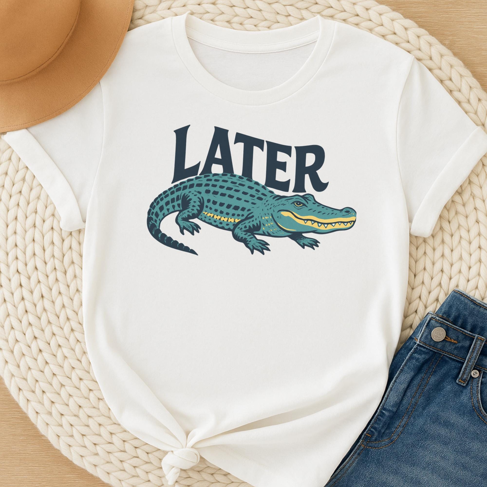 Later Alligator PNG, Funny Gator Sublimation Design, Sarcastic Retro ...