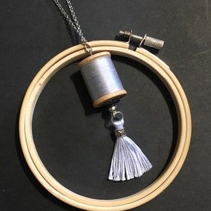 Vintage Thread Spool Necklace, Recycled, Upcycled, Gifts for Crafters ...