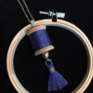 Vintage Thread Spool Necklace, Recycled, Upcycled, Gifts for Crafters ...