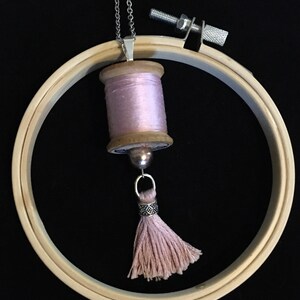 Vintage Thread Spool Necklace, Recycled, Upcycled, Gifts for Crafters ...