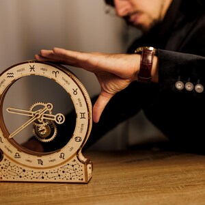 Kinetic Clock Zodiac: DIY Gift Laser Cut 3D Wooden Puzzle - Etsy