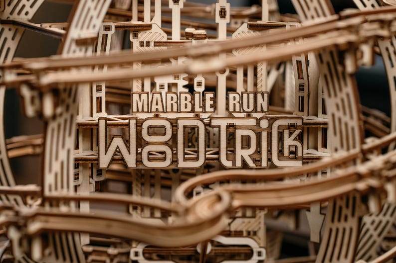 Gravity Marble Run: DIY Gift Laser Cut 3D Wooden Puzzle - Etsy