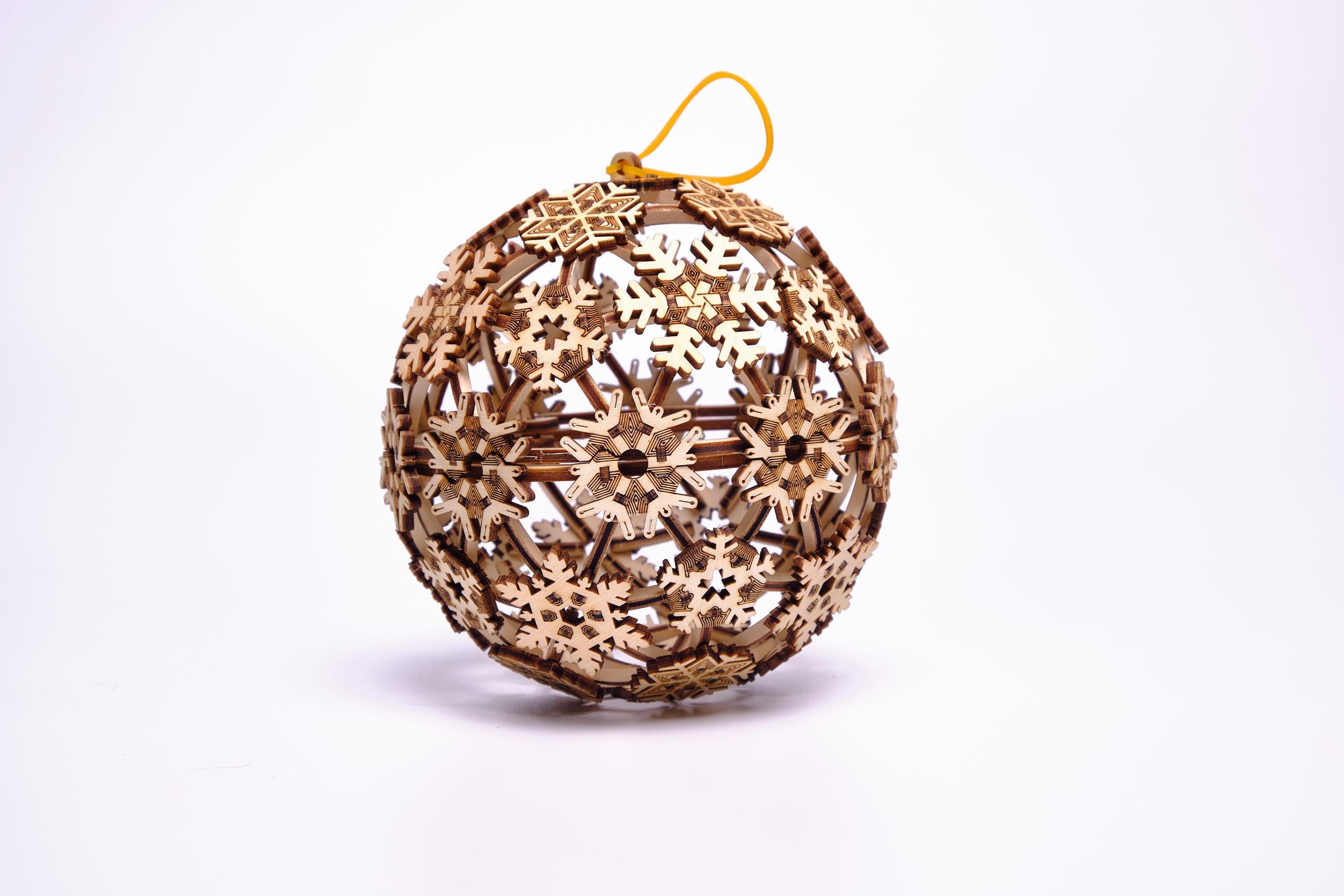 Christmas Ball: DIY Gift Laser Cut 3D Wooden Puzzle - Etsy