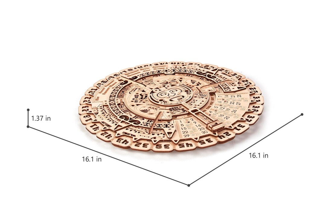 Mayan Calendar: DIY Gift Laser Cut 3D Wooden Puzzle - Etsy