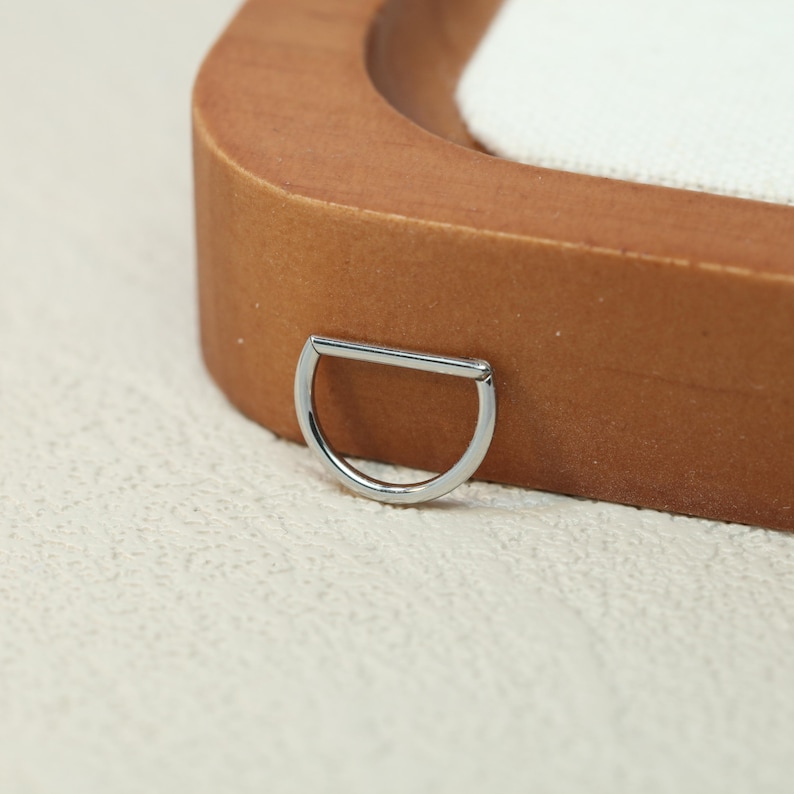 Half-round Nose Ring Minimalist Nose Ring Hinged Clicker Hoop Septum ...