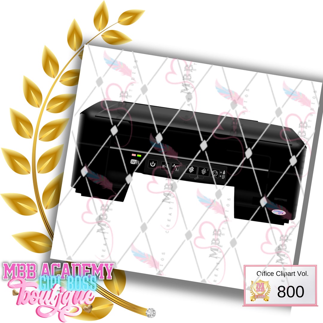 Printer Clipart, Girl Boss Office Scene, Office Flyer, Social Media ...