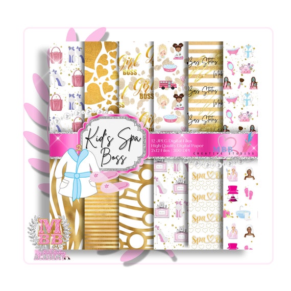 Spa Background Paper Kid Spa Digital Paper Kid Spa - Etsy