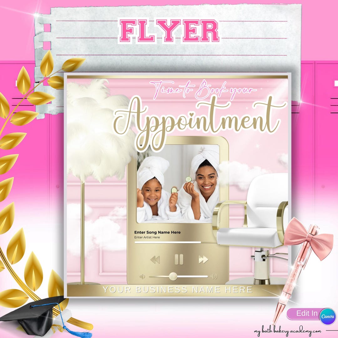 Glam Flyers, Glam Digital Flyers, Gold Booking Flyers, Glam Flyers, Kid ...