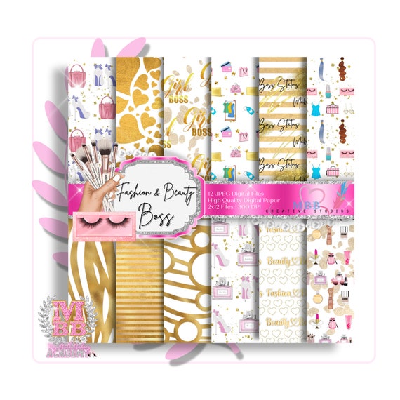 Fashion Digital Paper Makeup Background Paper Makeup Digital - Etsy