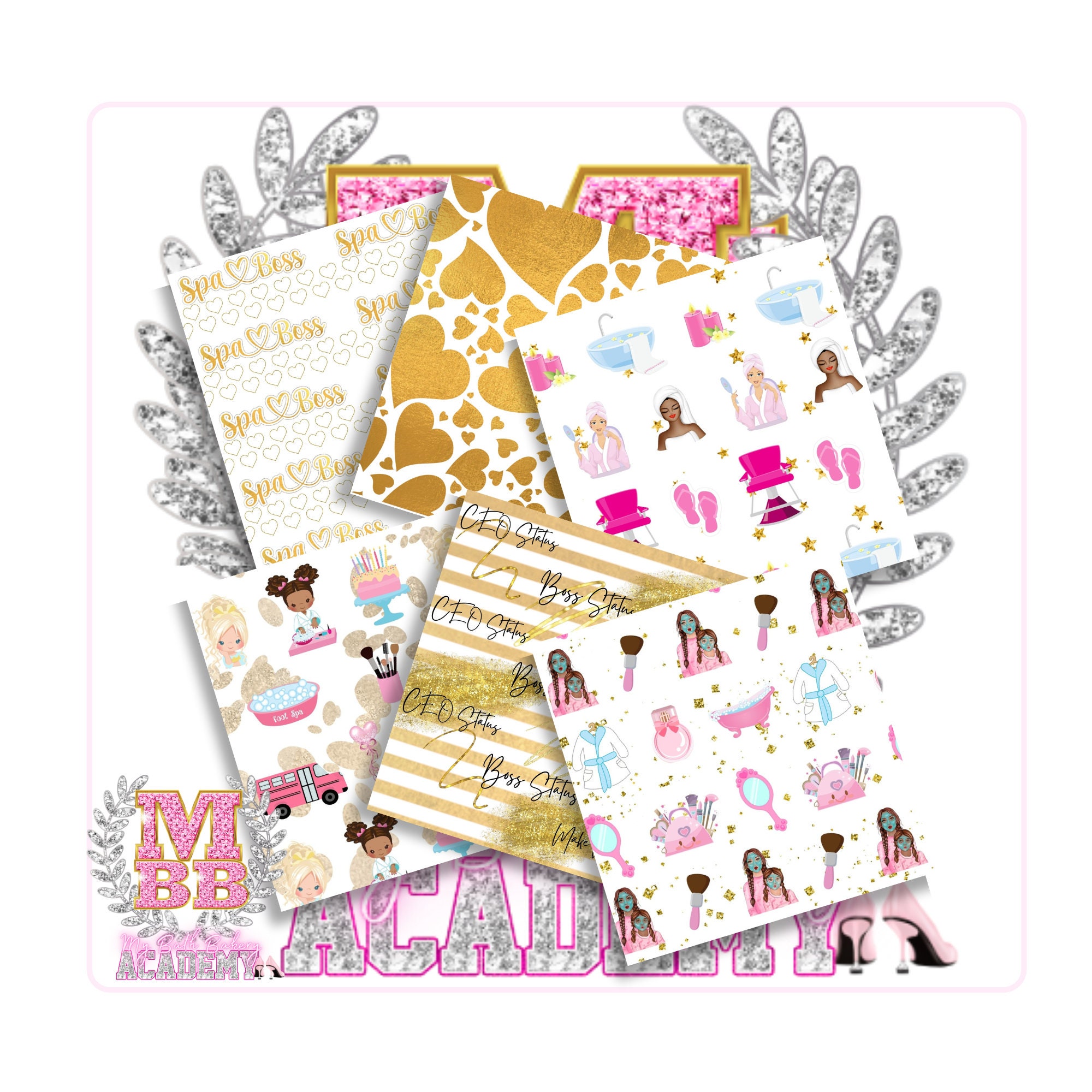 Spa Background Paper, Kid Spa Digital Paper, Kid Spa Templates, Girls ...