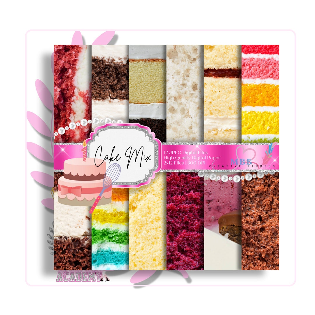 Cake Paper, Cake Digital Paper, Cake Social Media Template, Cake ...
