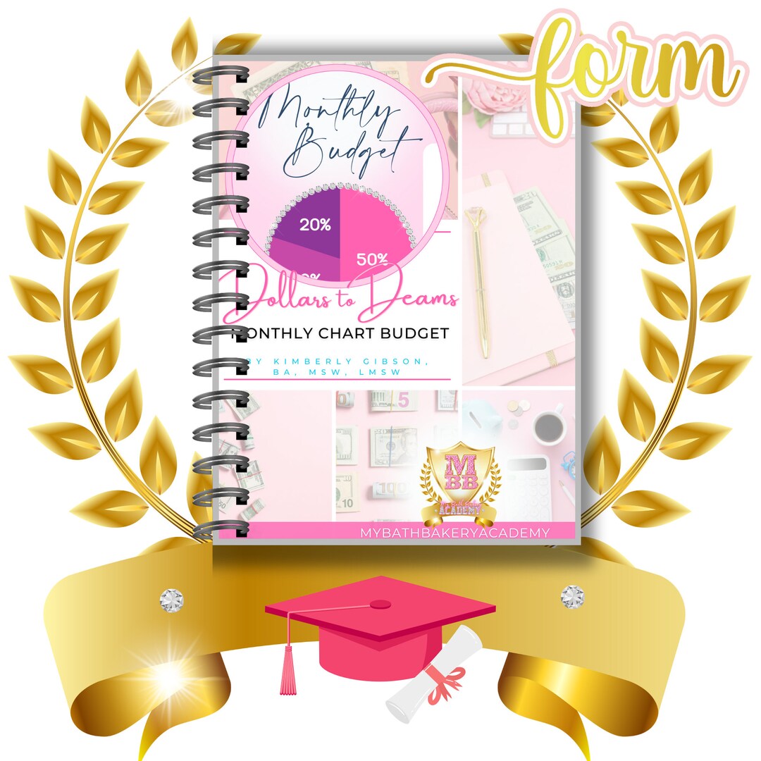 Monthly Budget Chart Form, Girl Boss Financial Form, Small Business ...