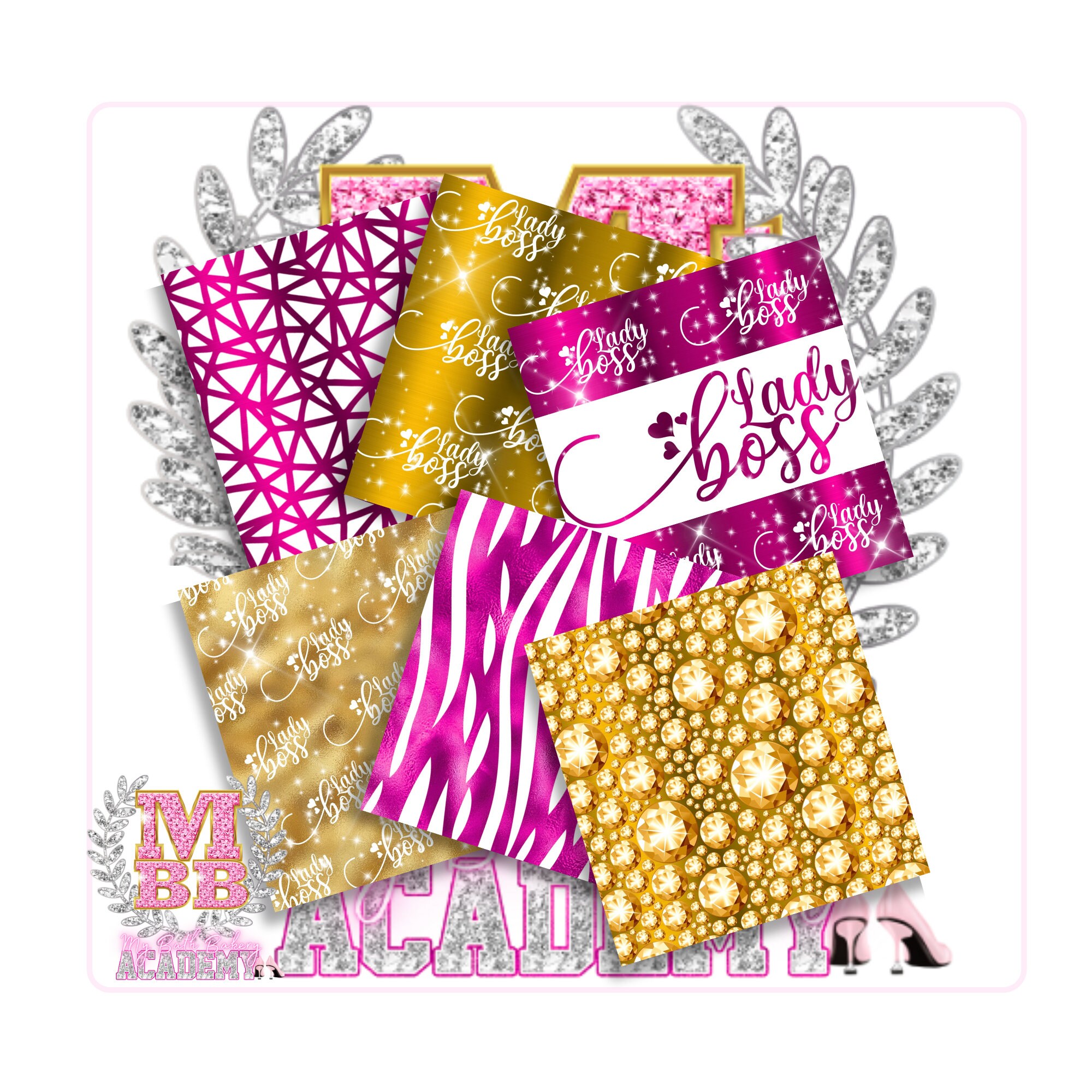 Purple Background Paper, Gold Digital Paper, Purple & Gold Digital ...