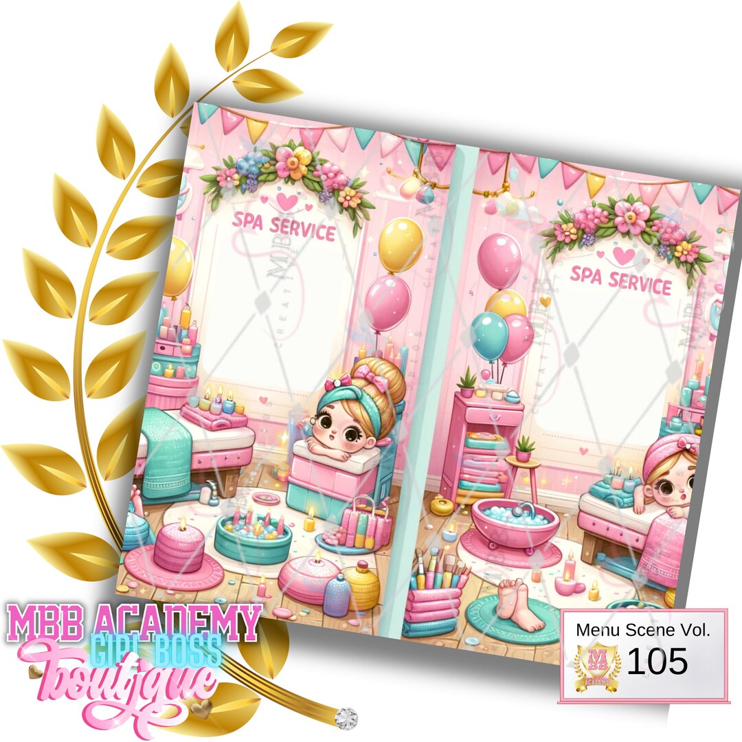 Kids Spa Scene, Kids Spa Flyer, Kids Spa Illustration, Kids Spa Paper ...