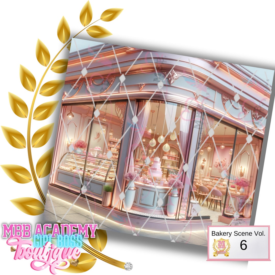 Bakery Scene, Glam Bakery Flyer, Bakery Illustration, Bakery Paper ...