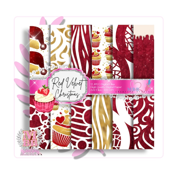 Red Velvet Paper Red Digital Paper Red Velvet Templates - Etsy